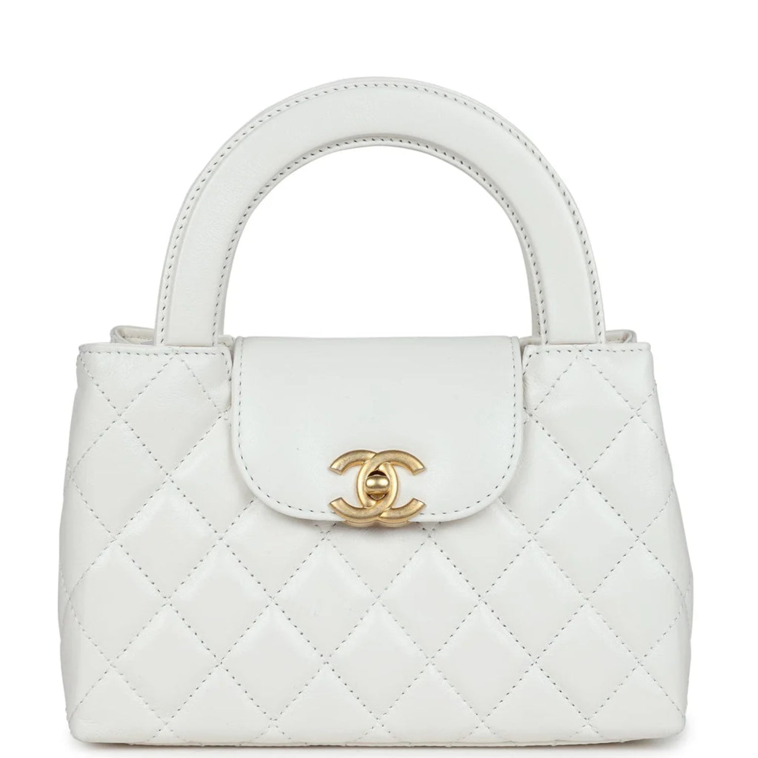 Chanel Nano Kelly Top Handle - White – Bella Nova
