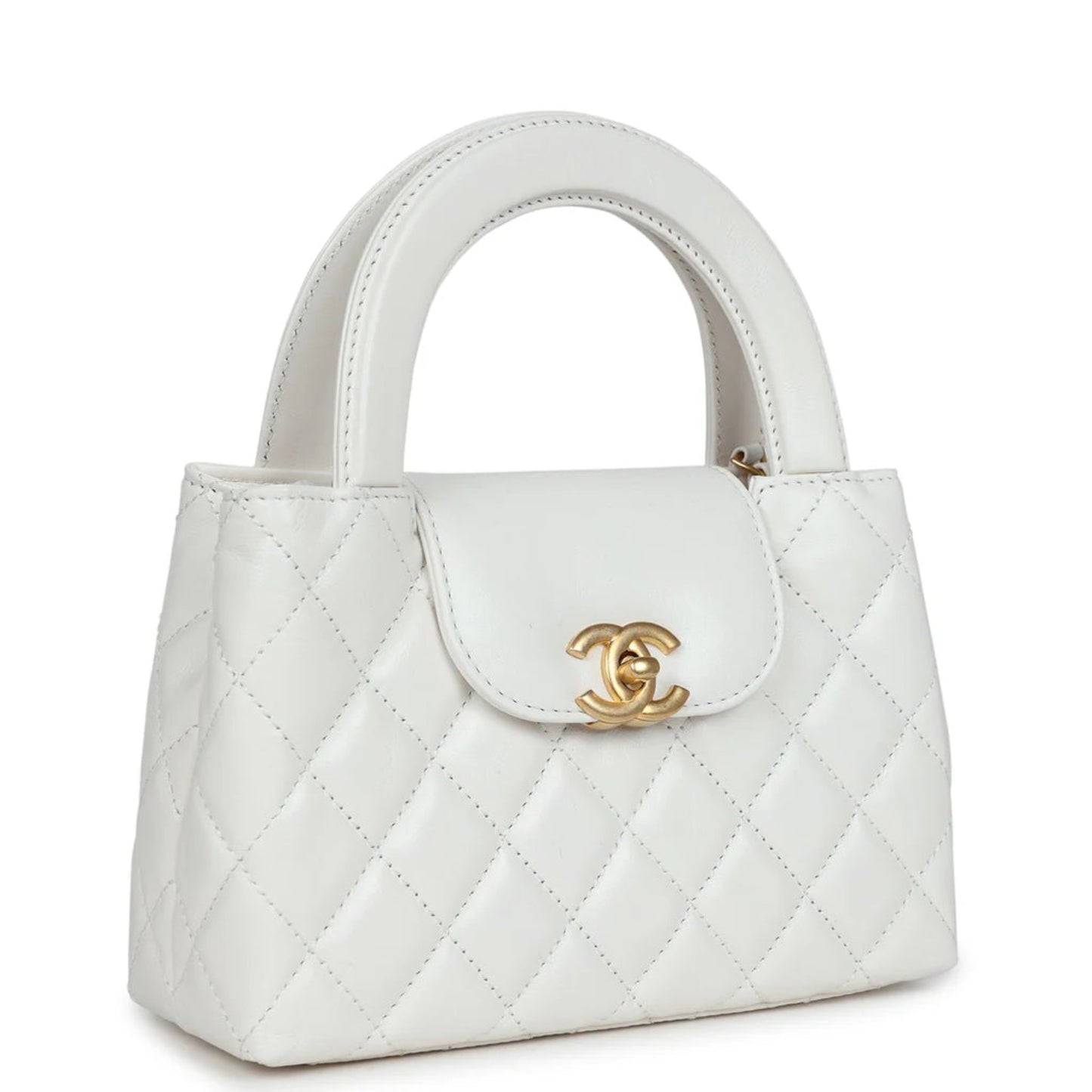 Chanel Nano Kelly Top Handle - White – Bella Nova